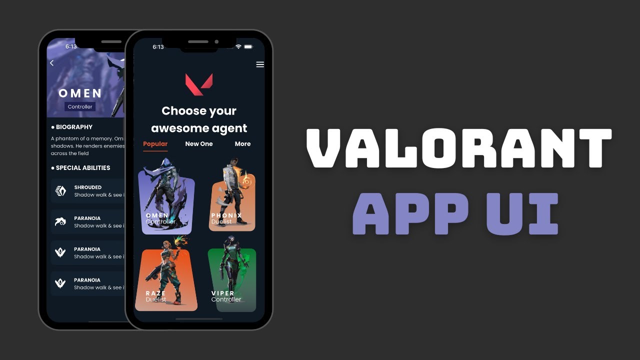 Valorant App UI - Flutter UI - Speed Code