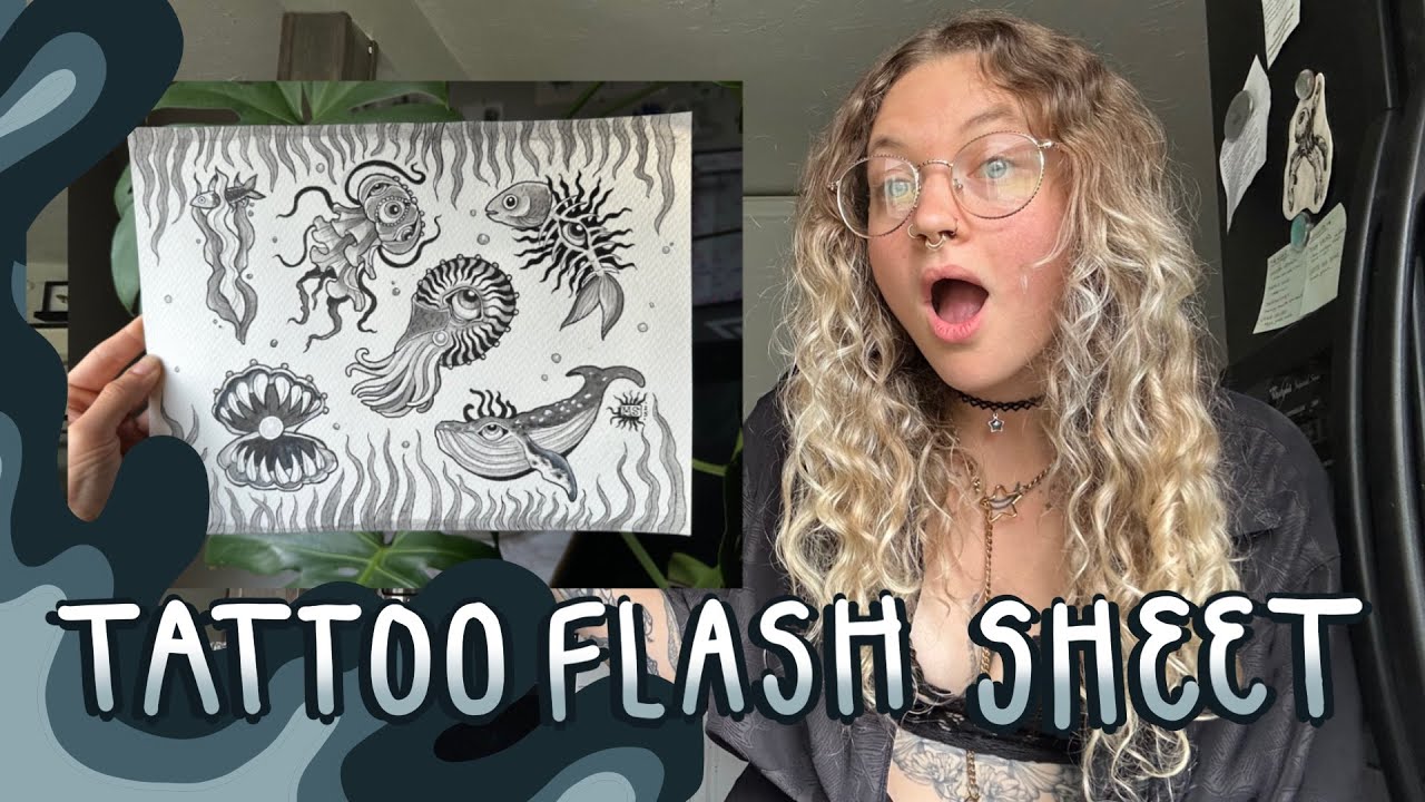 The easiest way to make a tattoo flash sheet + the art supplies I used
