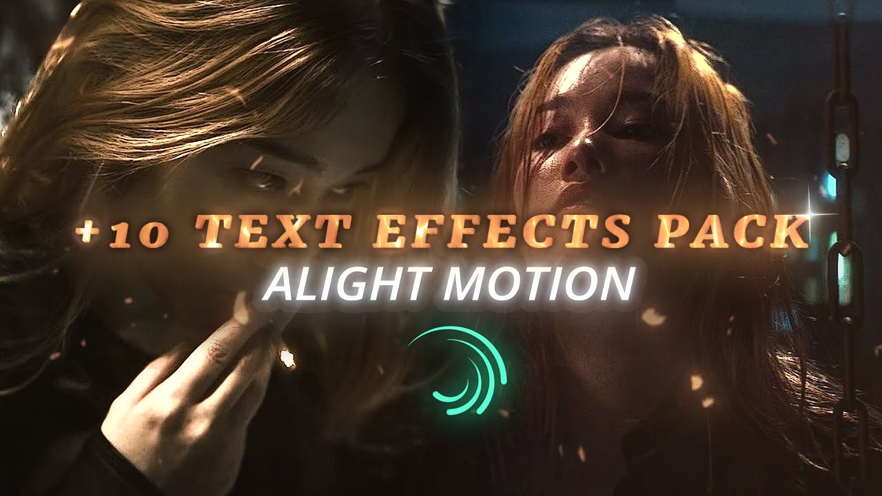 +10 Popular Text Effects Pack / Alight Motion (link, xml, qr-code ) 