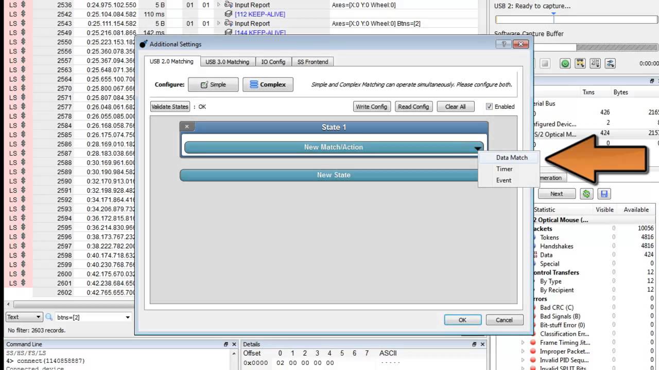 Create a USB 2.0 Complex Match and Trigger Output with the Beagle USB ...