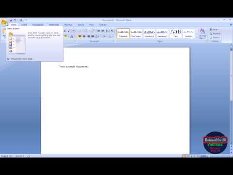 Converting A Word Document to PDF Format (Office 2007)