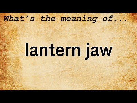 Lantern Jaw Meaning | Definition of Lantern Jaw