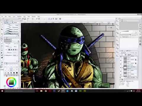 How to color manga Teenage Mutant Ninja Turtles