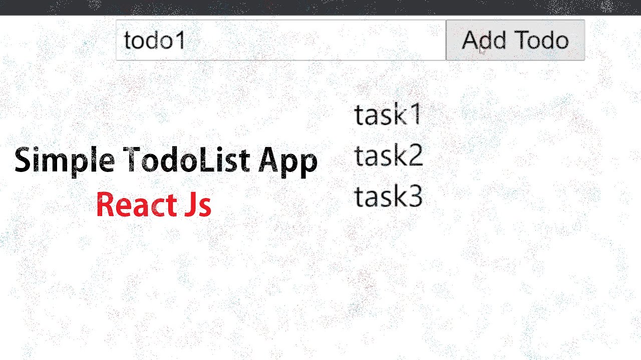 Simple Todo list application in React js