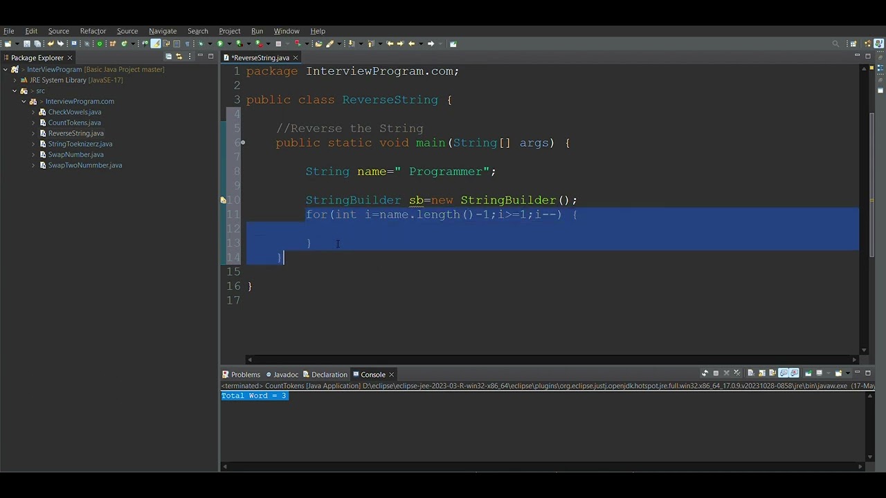 Java Program to Reverse a String Using reverse() Method | Easy Java String Tutorial