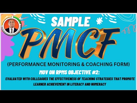 Sample PMCF II Performance Monitoring and Coaching Form in promoting literacy and numeracy