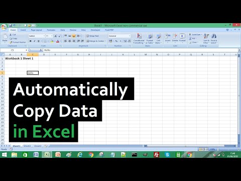 Excel Tutorial: How to automatically copy data from one Excel worksheet to another