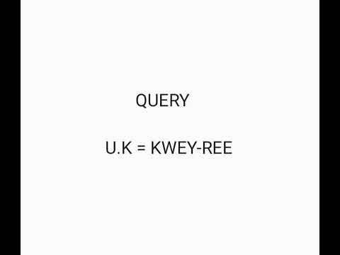 Pronunciation of Query, plural and common mispronunciation.