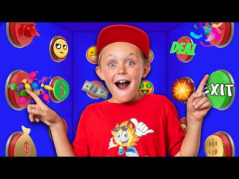 100 Mystery Buttons! Kade Plays Deal or No Deal (Real Money) in This Unbreakable Box!