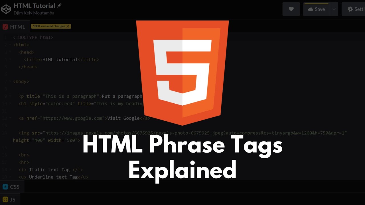 HTML Tutorial #8 - HTML Phrase Tags Explained | 10 Phrase Tags You Need To Learn