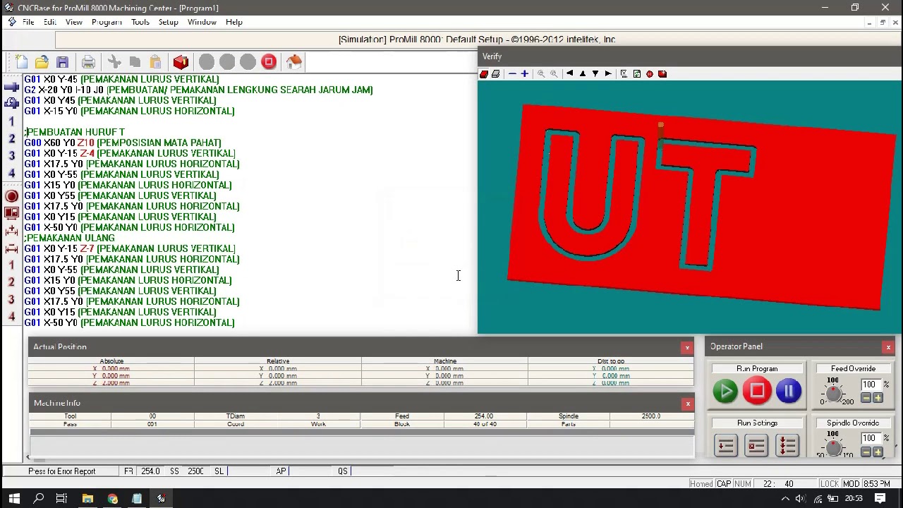 Tutorial Pemrograman Software CNCBase For Intelitek Frais (Incremental)