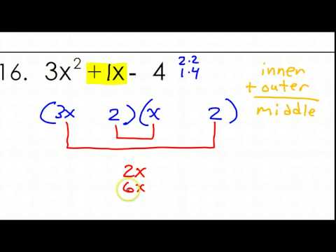 Day 17 Test C #14 to #17 Factoring Trinomials, GCF