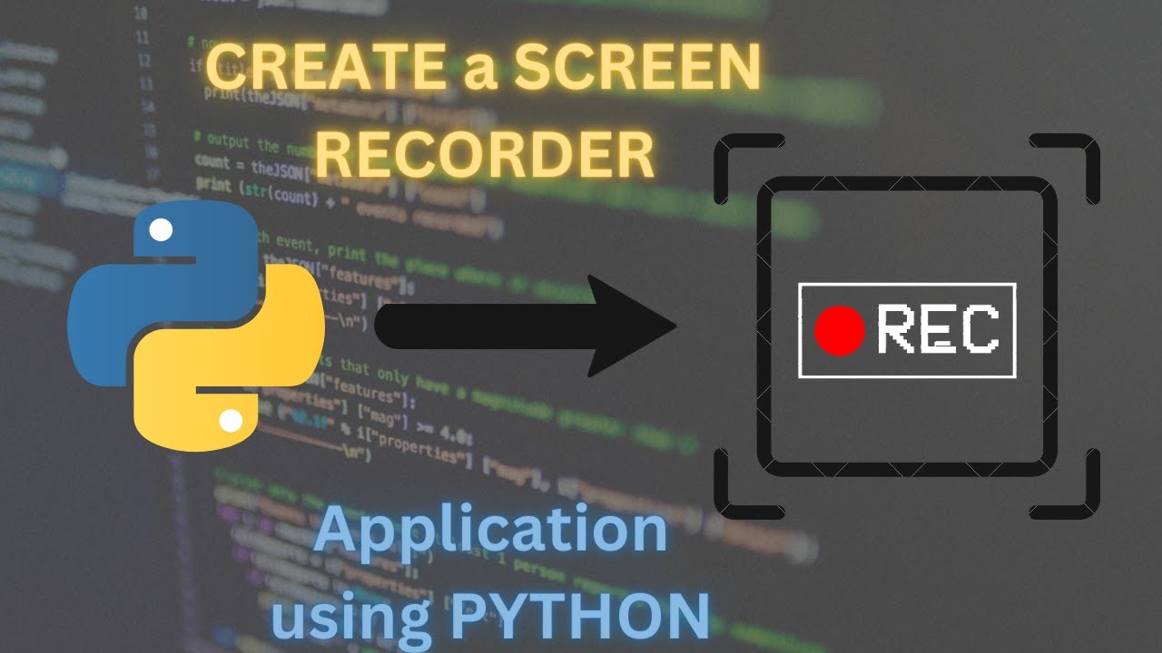 How to create a real-time Screen Recorder Application using Python - RJ Coding Tips | Python Tips