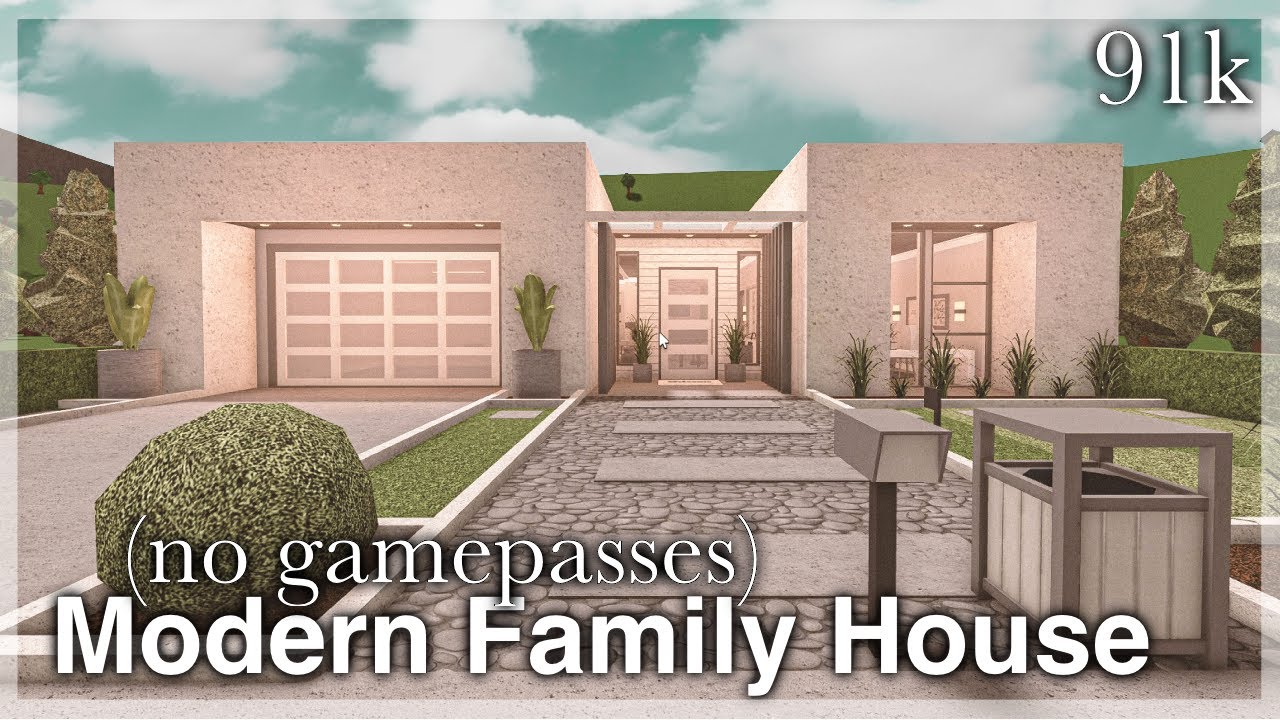 Bloxburg - Modern Family House Speedbuild (no gamepasses)