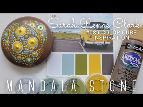 Mud & Yellow Mandala Stone Painting | Sarah Renae Clark Color Cube Inspiration