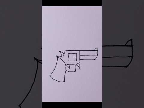 Easy gun drawing 💥✨️💥✨️ #art #drawing #youtubeshorts