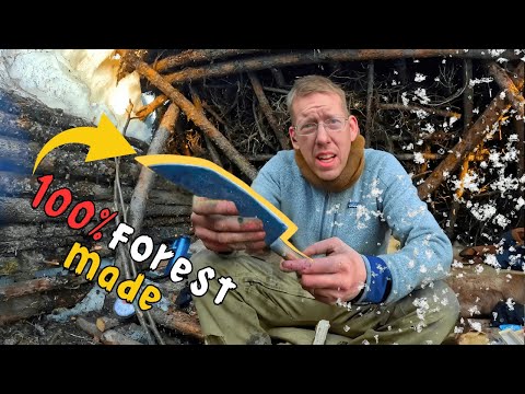 Primitive Survival Challenge: Fire, Charcoal & Blade with No Tools!