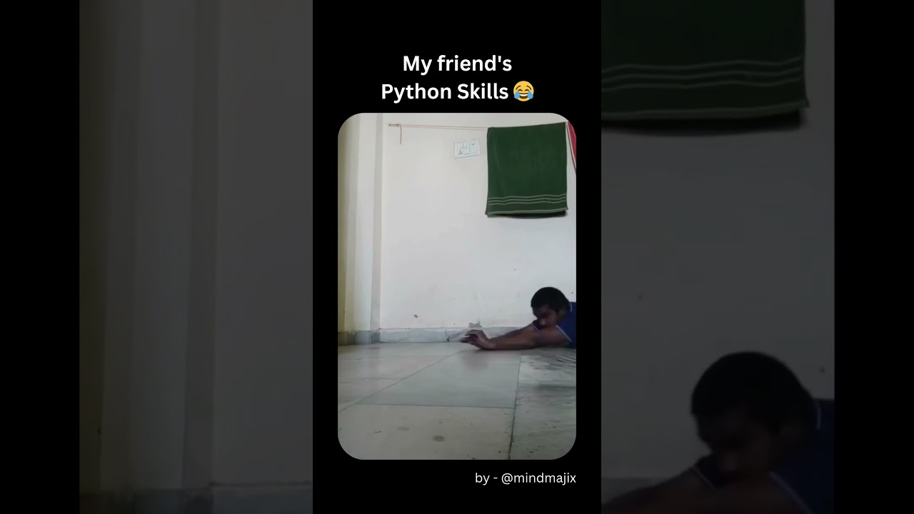 My friend's Python skills 😂 #developermemes #codingmemes #funny #comedy #Programmingmemes #python