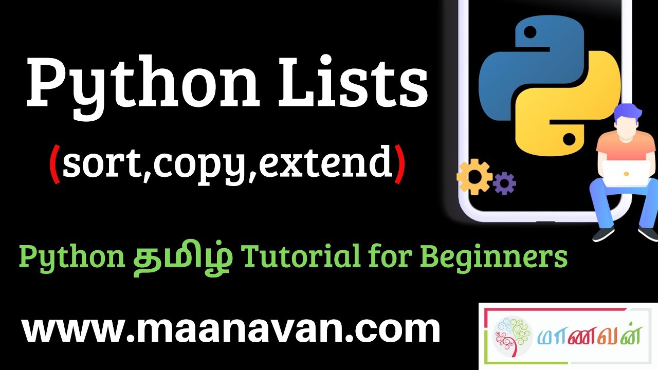 Python Lists ( sort , copy , extend ) | #12 Python Tamil Tutorial for Beginners