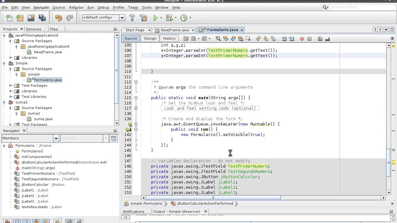 JAVA EN NetBeans: Programa Simple Gráfico