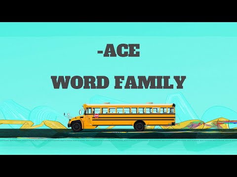 Word Family -ace | Rhyming words | Phonics songs | Learn to read with similar sounding words