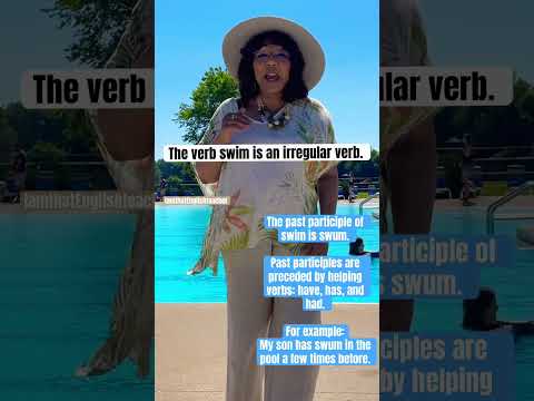 Swum - Yes, it’s a word. There’s a rule when using it. Swim is an irregular verb. #grammareducator