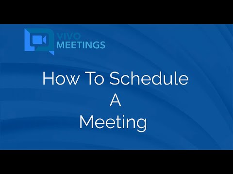 How To Schedule A Meeting