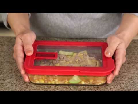 Pyrex - No Leak Lids 3 Cup Glass Storage