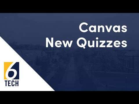 Canvas New Quizzes