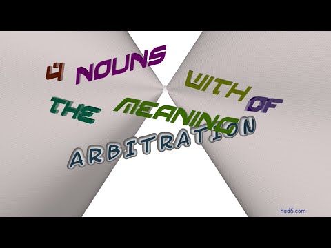 arbitration - 4 nouns similar to arbitration (sentence examples)