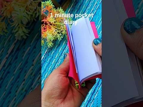 1 minute without glue pocket diary#easy to make#diary#trending#mini diary#shorts