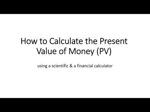 Present Value of Money (PV): Exercises