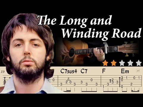 🔴The Beatles -The Long and Winding RoadㅣEasy Fingerstyle Guitar TutorialㅣTabs &LyricsㅣAcoustic Cover