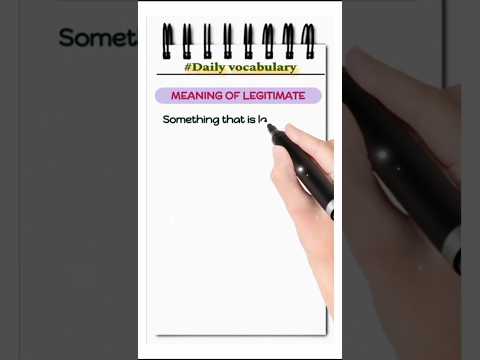 Meaning of Legitimate | Legitimate meaning #shorts #youtubeshorts #yt #shortvideo #vocabulary