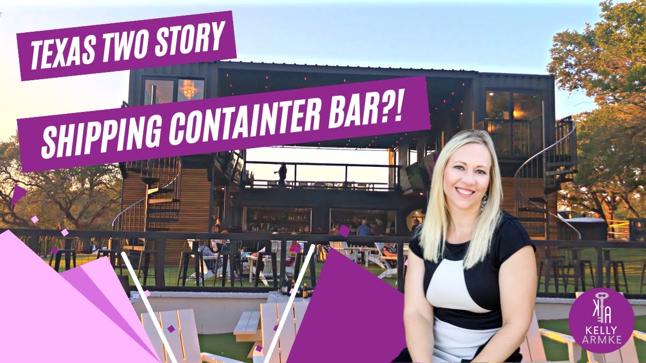 Two Story Shipping Container Bar?! - Tree Haus Tavern - Spring Branch, Texas