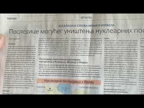 List #POLITIKA ne sme da objavi naslov "AGRESIJA IZRAELA NA IRAN"