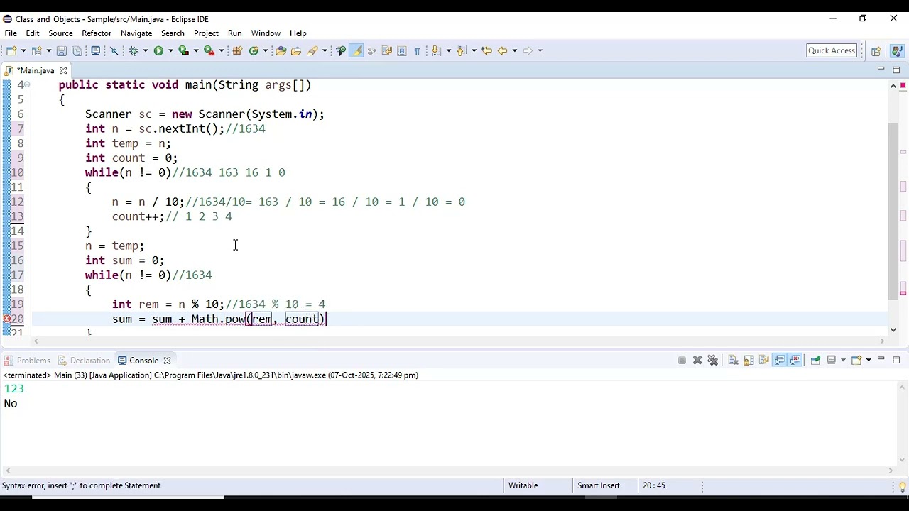 Armstrong Number in Java | Java Looping Program Explained | Beginner Tutorial