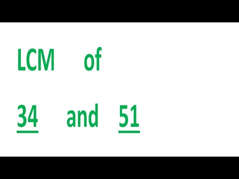 LCM of 34 and 51