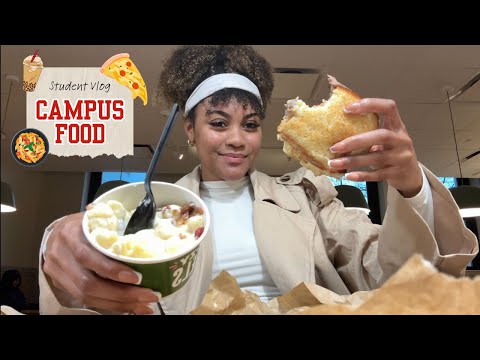 Eating at EVERY Dining Location at Montclair State University | Student Vlog