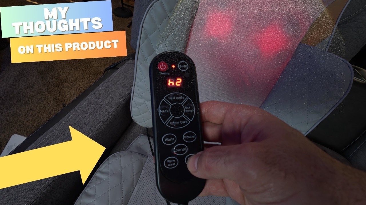 Ethereal Wellness Shiatsu Neck and Back Massager Overview for Office Chair Use