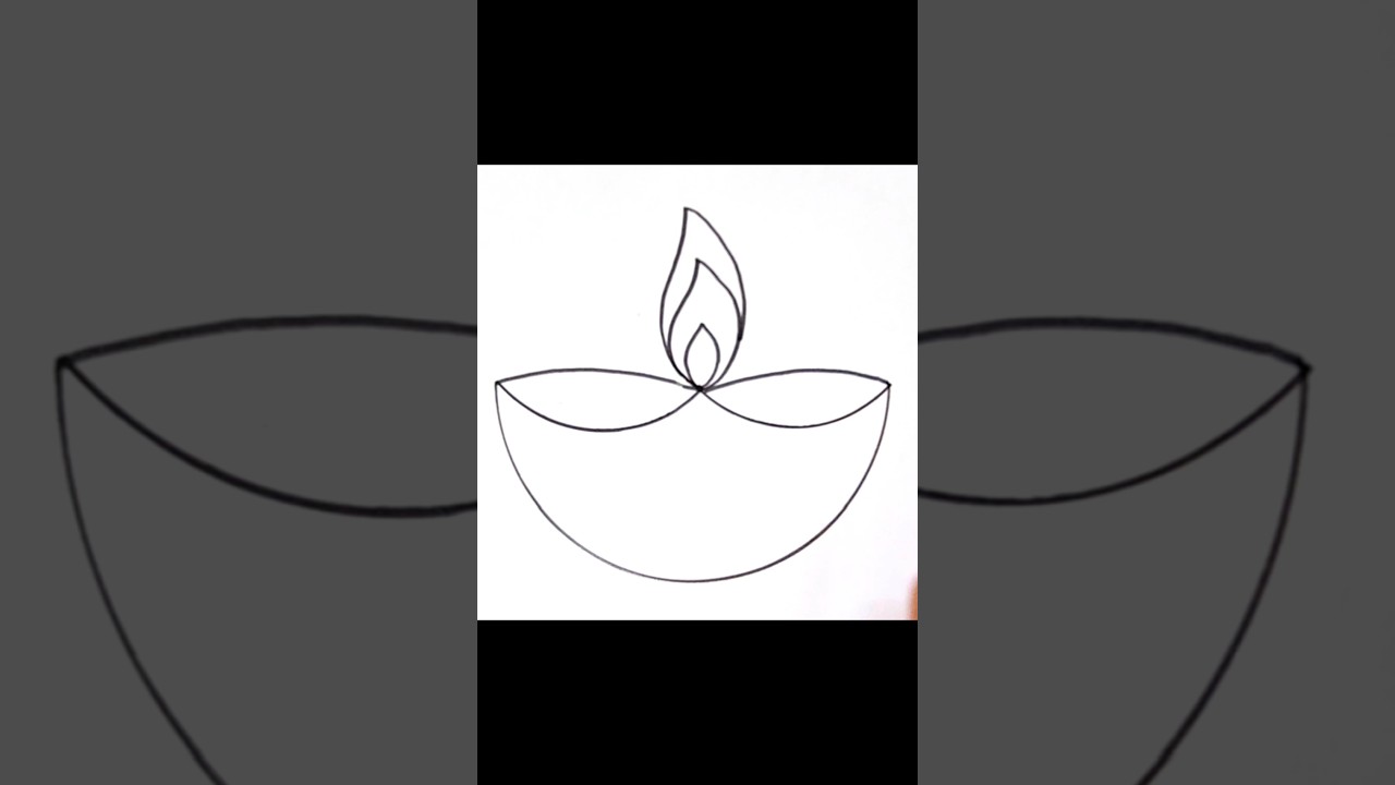 How to draw Diya 🪔 / Diwali diya drawing easy #ytshorts #shortsvideo #drawing #howtodraw #art