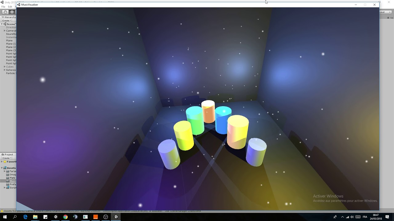 Unity Realtime Music Visualizer ( EPILEPSY WARNING ! )