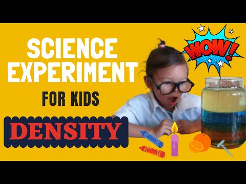 Science experiment for kids: DENSITY