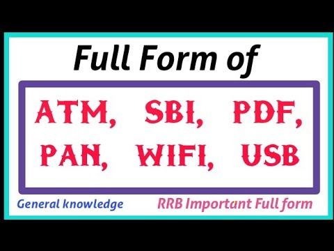 What is the full form of ATM, SIM, PDF, PAN, WIFI, USB, ID || Important Full form ✓ Raj Enter10