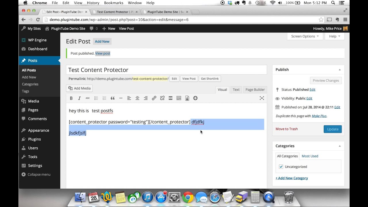 Content Protector Plugin
