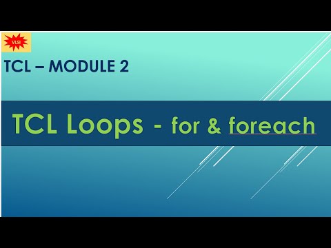 TCL for and foreach looping loops