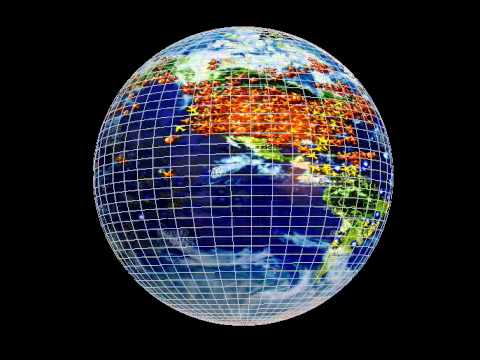 Spherical earth with Flightradar24.com (Live Flight Tracker!)