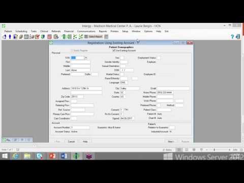 Intergy Patient Registration