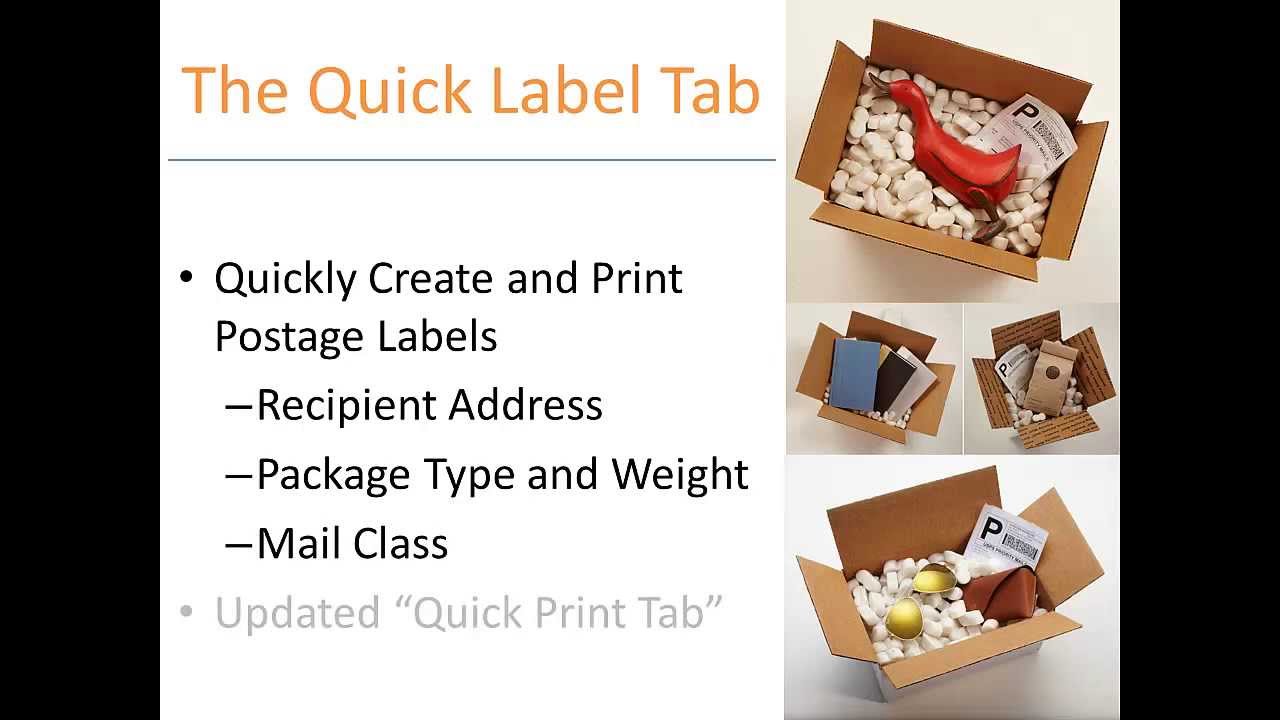 Using the Quick Label Tab