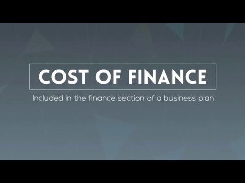 Cost of finance